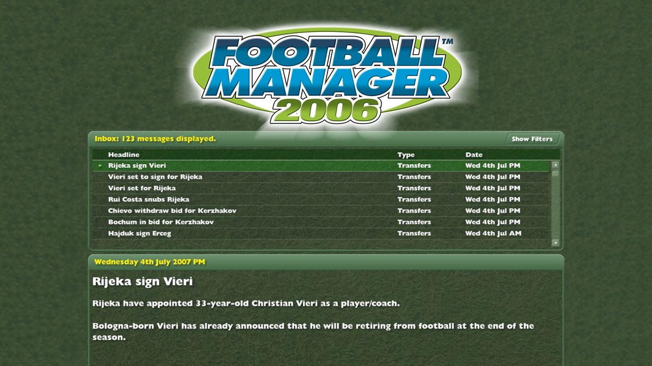 Football Manager 2006 - crna rupa naše mladosti › FFA Gaming Portal
